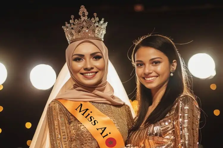 World's first- ever Miss AI: मोरक्को की हिजाब पहनी केन्ज़ा लेली, दुनिया ...